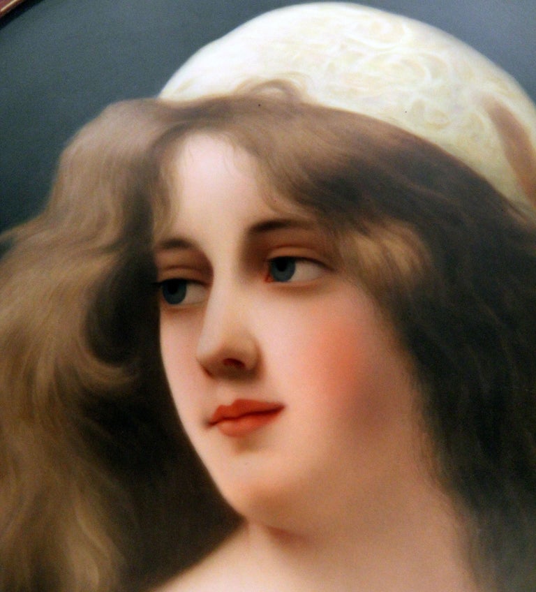 Beautiful and Large Late 19th Century K.P.M. Oval Plaque Signed Wagner ...