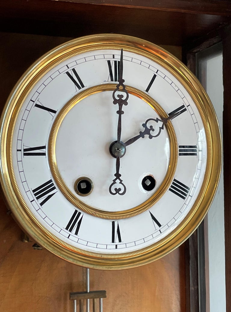 Beautiful and Stylish Victorian Era Handmade Nutwood Regulator Wall ...