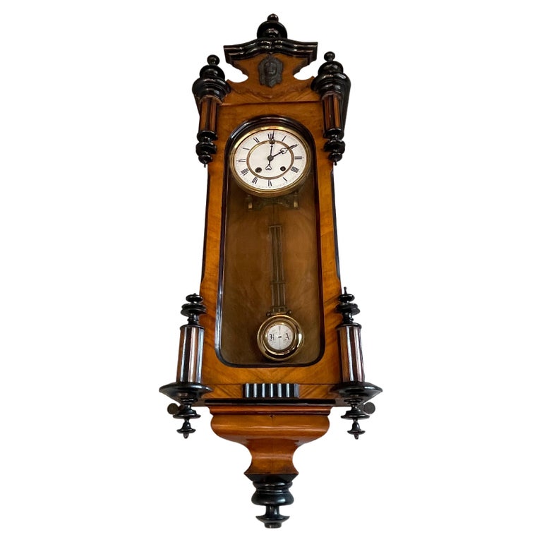 Beautiful and Stylish Victorian Era Handmade Nutwood Regulator Wall ...