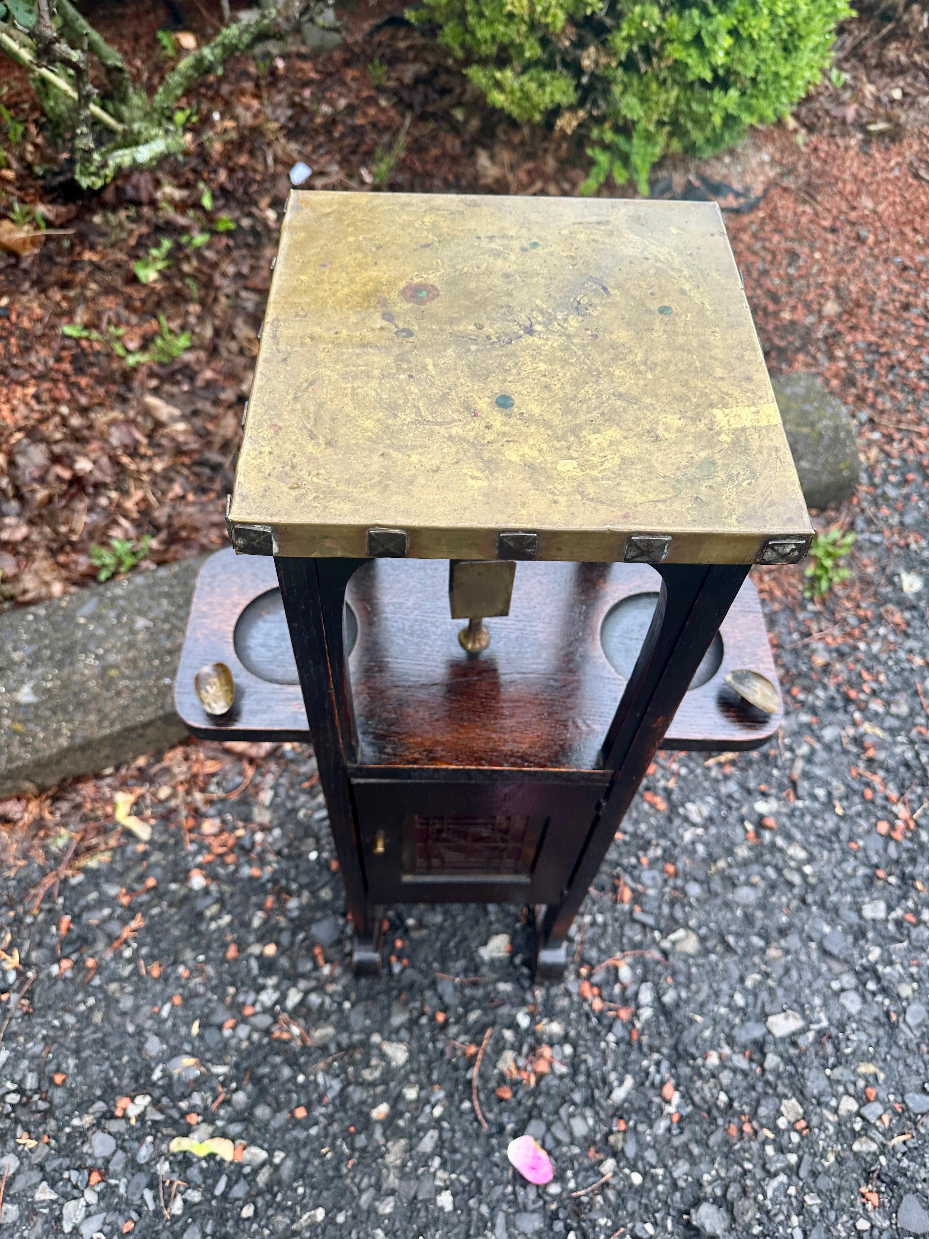 Beautiful Antique Cushman Smoking Stand - Stickley era W8400 For Sale ...