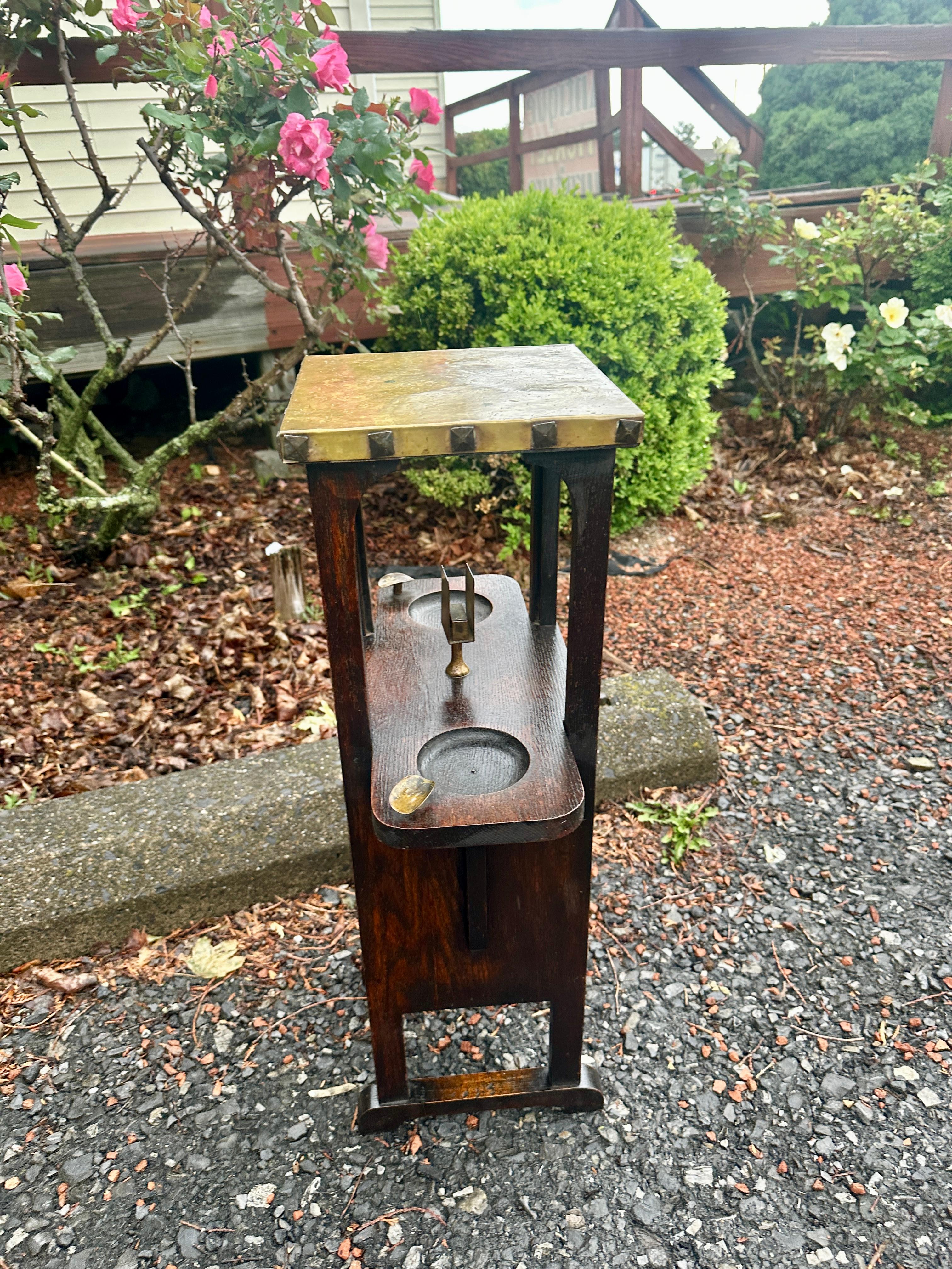 Beautiful Antique Cushman Smoking Stand - Stickley era W8400 For Sale ...