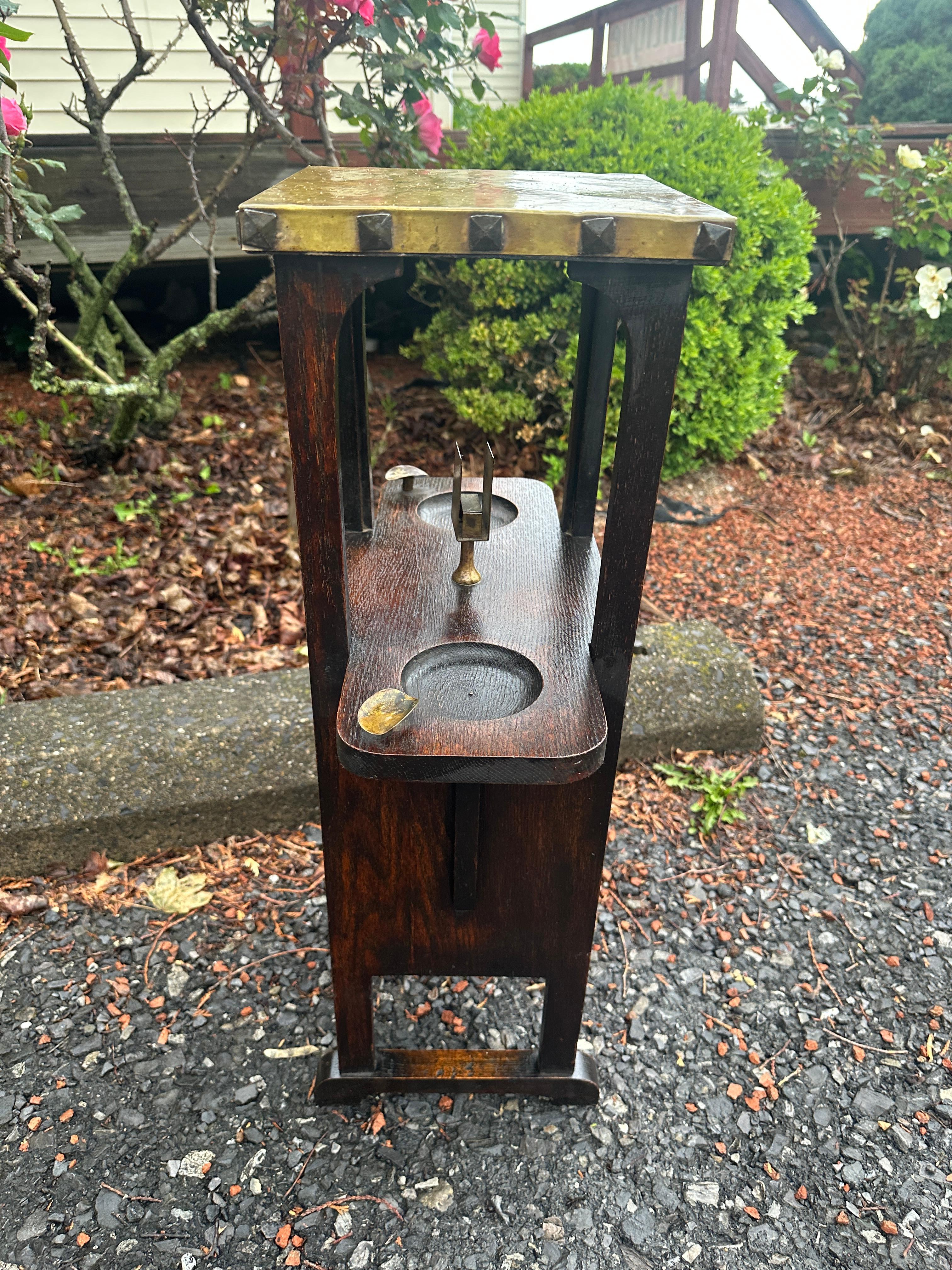 Beautiful Antique Cushman Smoking Stand - Stickley era W8400 For Sale ...
