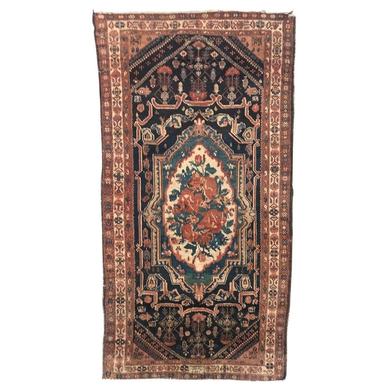 Beautiful Antique Aubusson Style Mid-Eastern Rug For Sale at 1stDibs