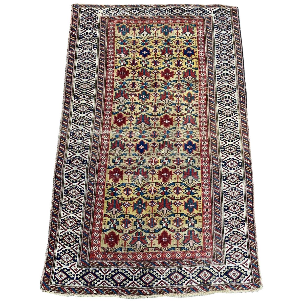 Rare Antique Malayer Traditional Red Wool Rug with Herati Fish Pattern ...