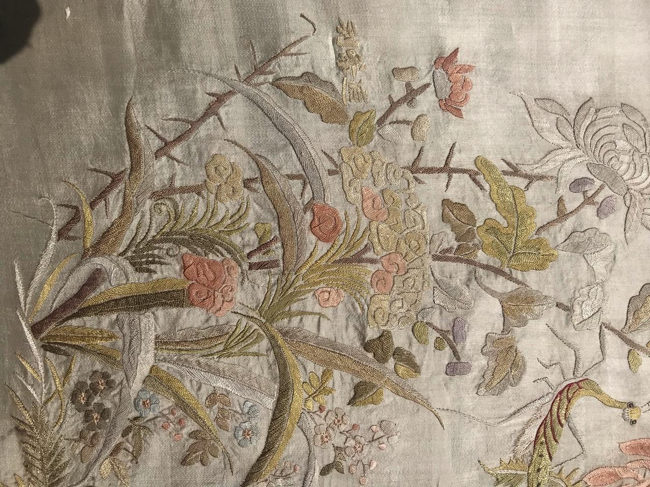Beautiful Antique Chinese Silk Embroidery at 1stDibs
