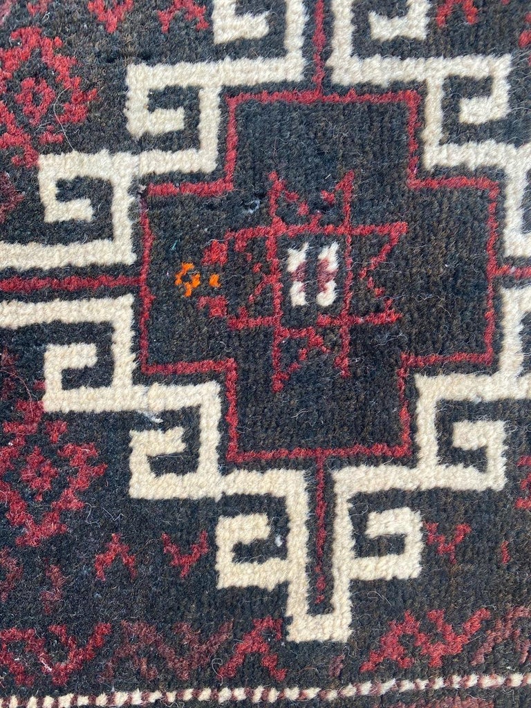 Beautiful Antique Double Bag Face Rug For Sale at 1stDibs