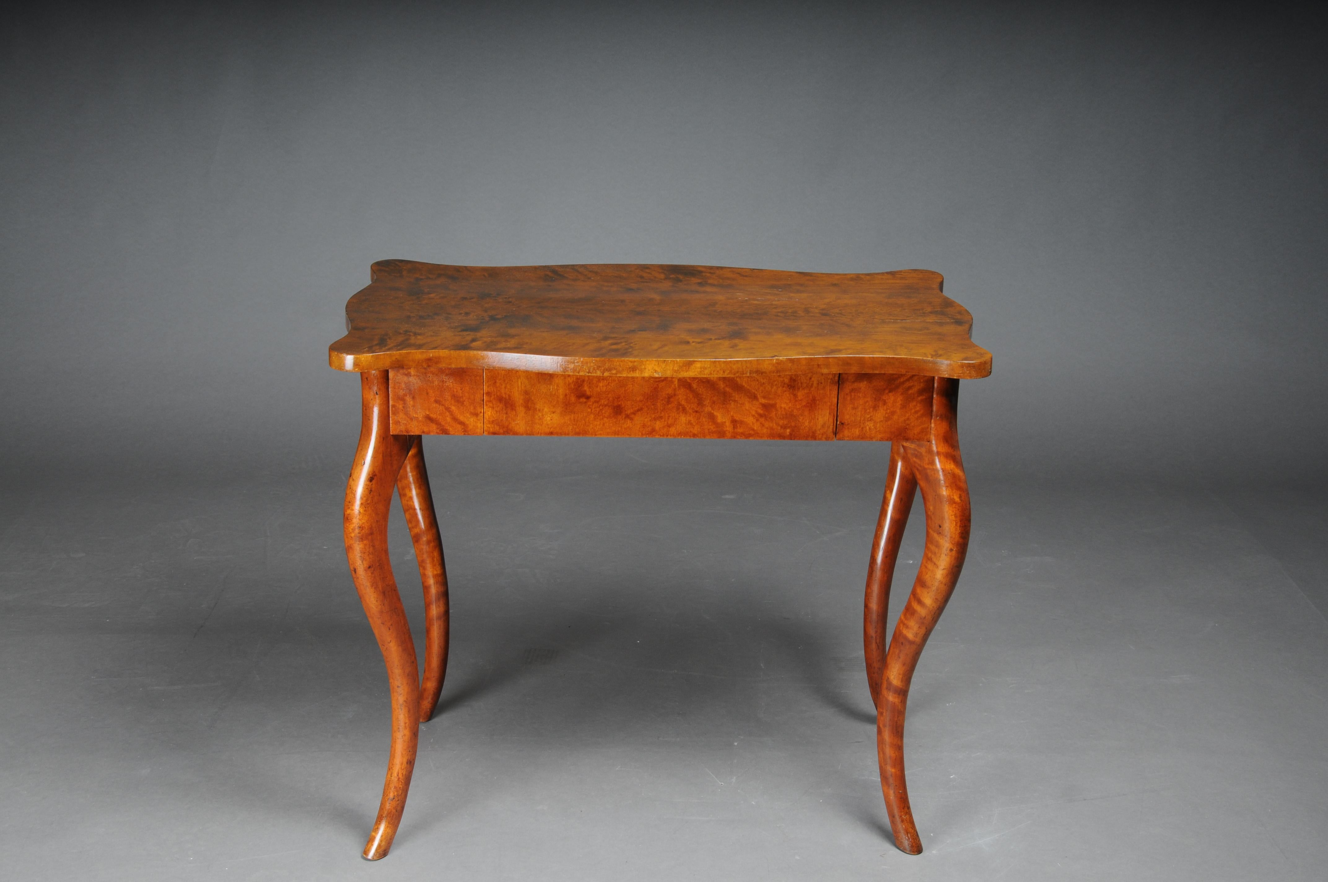Beautiful antique hall/Console table, Biedermeier, flamed birch, german ...