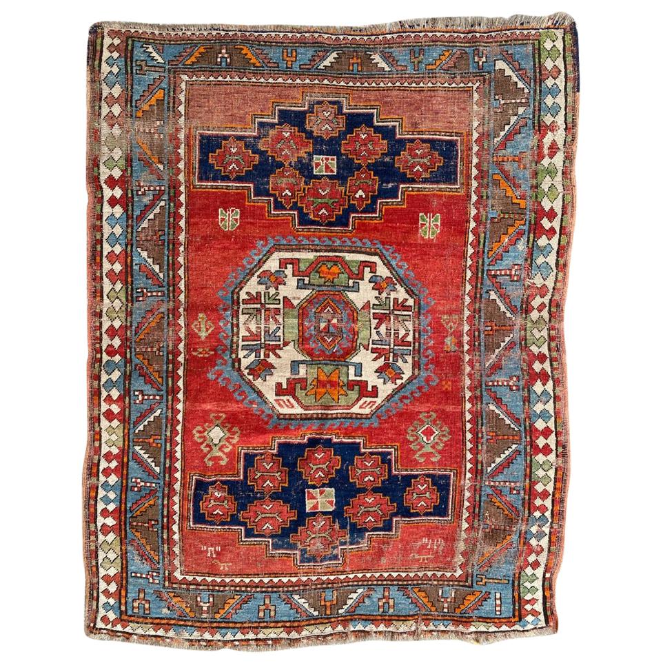 Antique Kazak Rug For Sale at 1stDibs