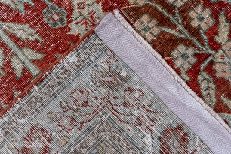 Beautiful Antique Persian Tabriz Rug, Ruby Red Floral Field, Soft Toned ...