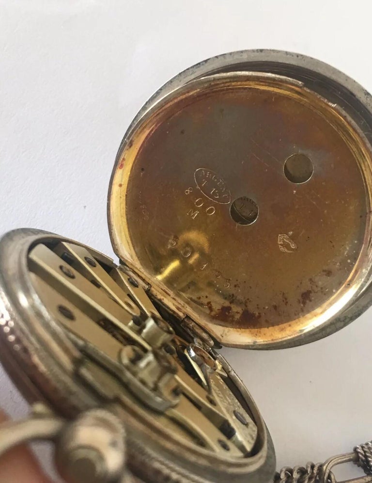Beautiful Antique Silver Fob Watch with Its Own Pocket Watch Chain at ...