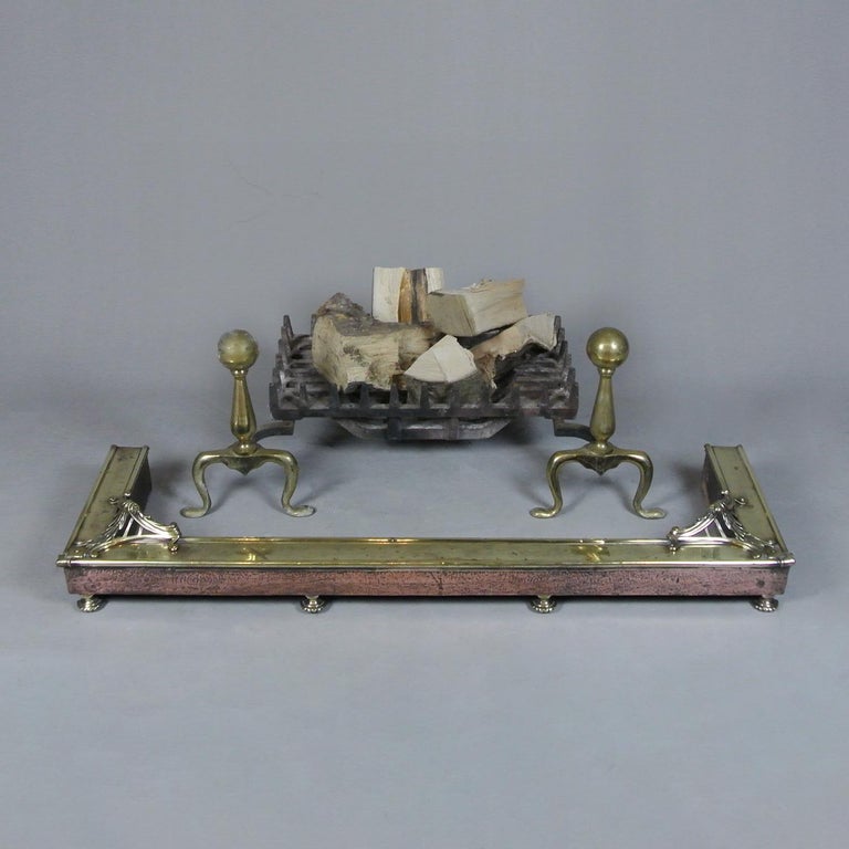 Beautiful Art Nouveau Copper and Brass Fire Fender, circa 1890 For Sale ...