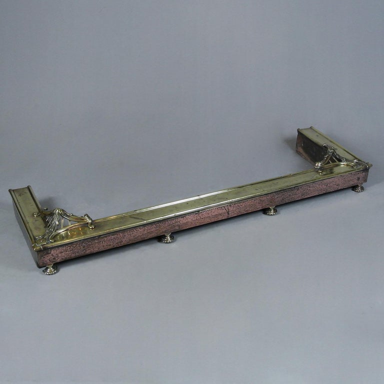 Beautiful Art Nouveau Copper and Brass Fire Fender, circa 1890 For Sale ...