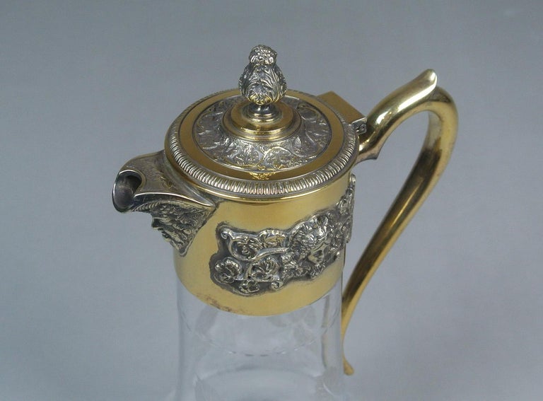 Beautiful Asprey and Co., Ltd Silver Mounted Bacchus Mask Claret Jug ...