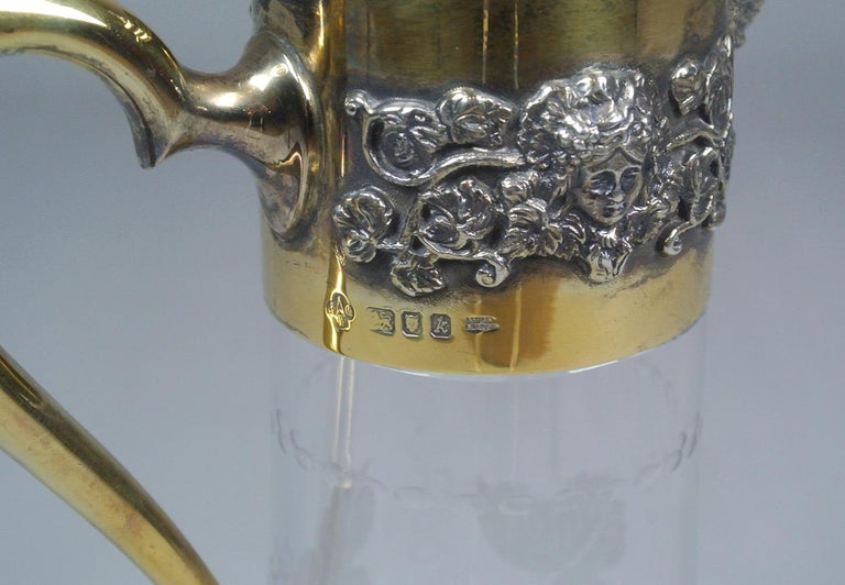 Beautiful Asprey and Co., Ltd Silver Mounted Bacchus Mask Claret Jug ...