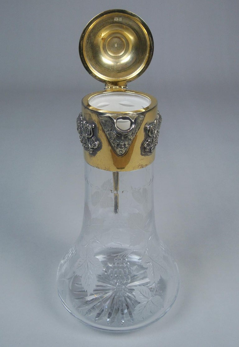 Beautiful Asprey and Co., Ltd Silver Mounted Bacchus Mask Claret Jug ...