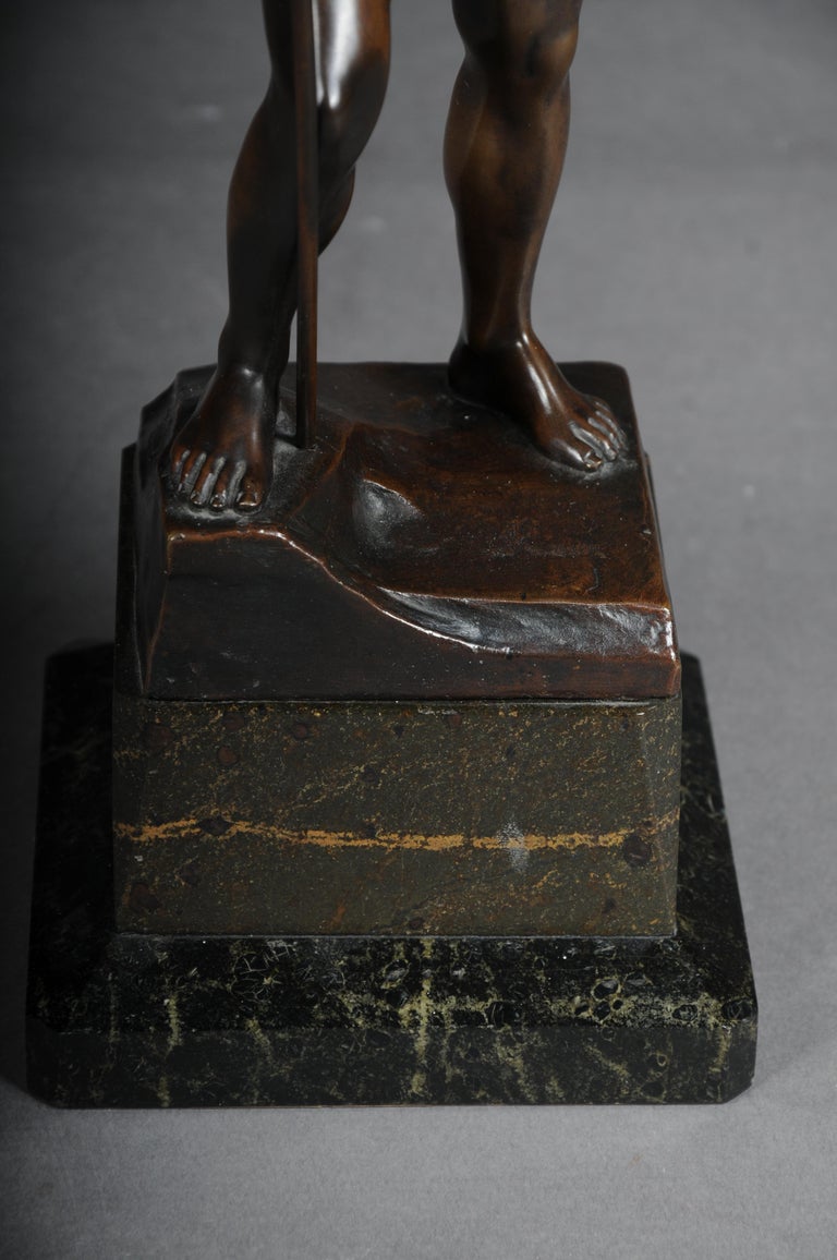Beautiful Bronze Figure, the Bowman, Signed H. Riese, 20th Century For ...