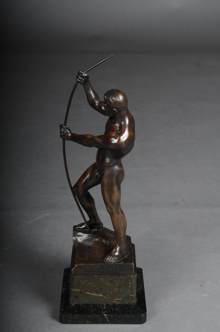 Beautiful Bronze Figure, the Bowman, Signed H. Riese, 20th Century For ...