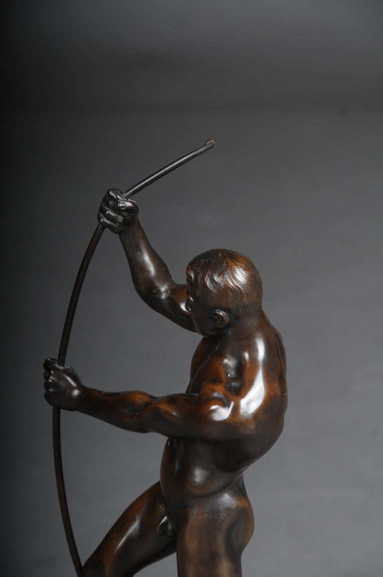 Beautiful Bronze Figure, the Bowman, Signed H. Riese, 20th Century For ...