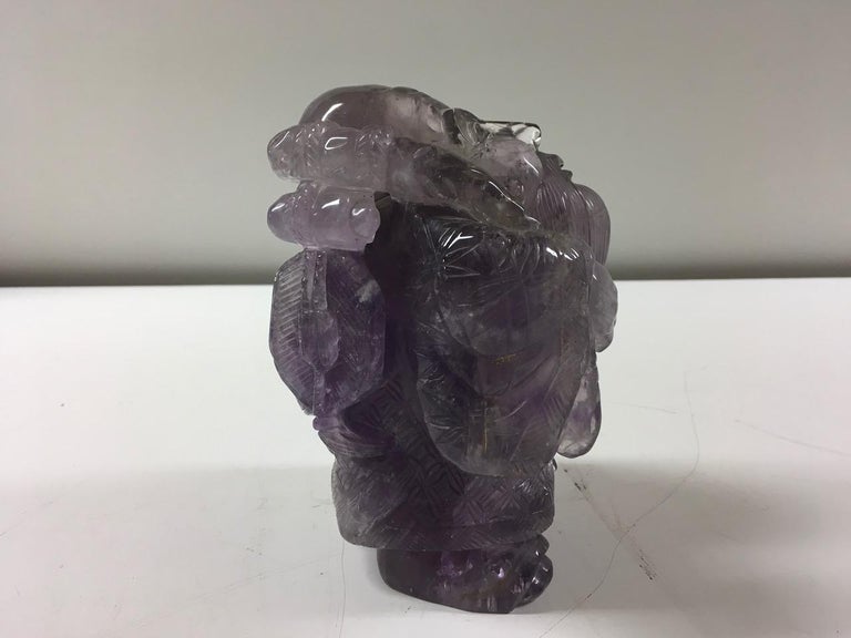Beautiful Carved Amethyst Sculpture at 1stDibs