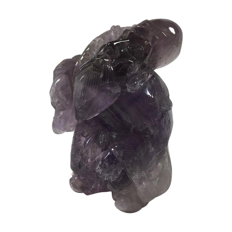 Beautiful Carved Amethyst Sculpture at 1stDibs