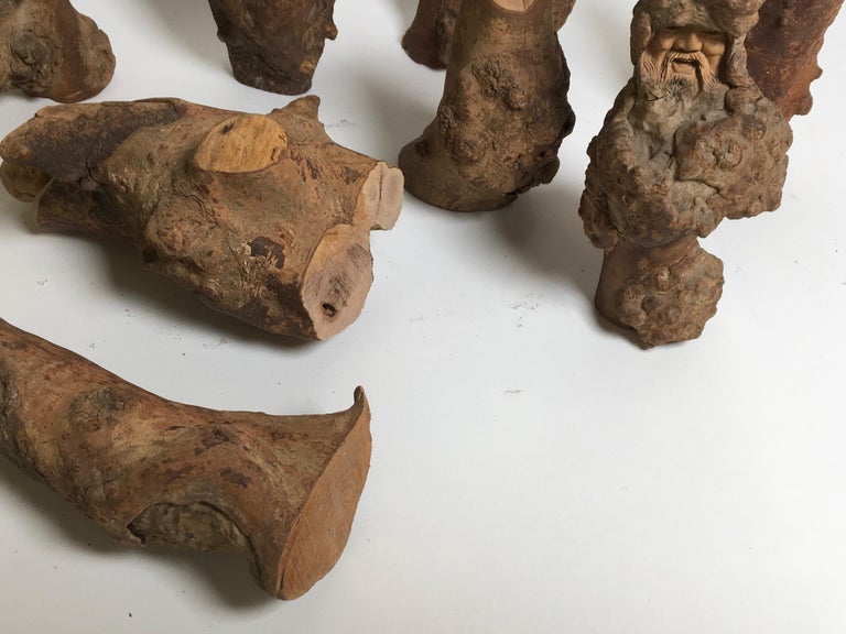 Beautiful Carved Vine Wood Sculptures For Sale at 1stDibs