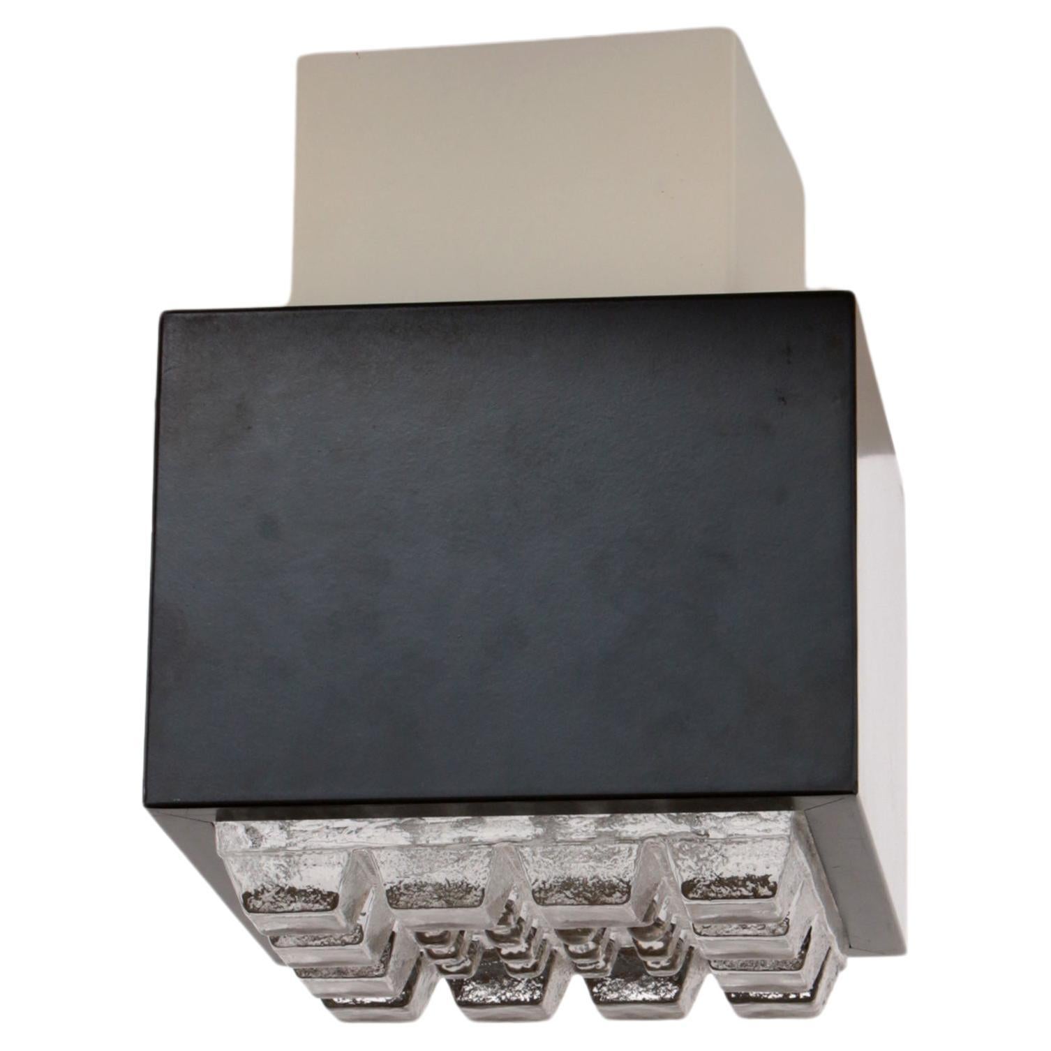 Beautiful ceiling lamp made of metal with glass, 1960s Sweden. For Sale ...