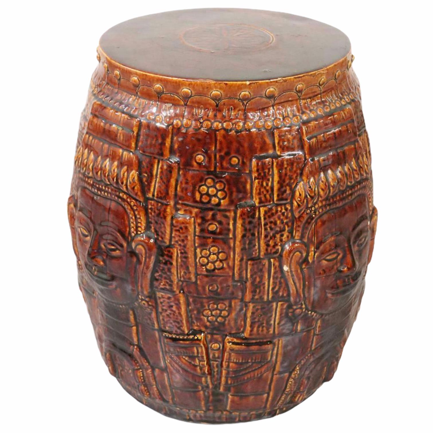 Beautiful Ceramic Buddha Garden Stool or Side Table Patio Decoration ...