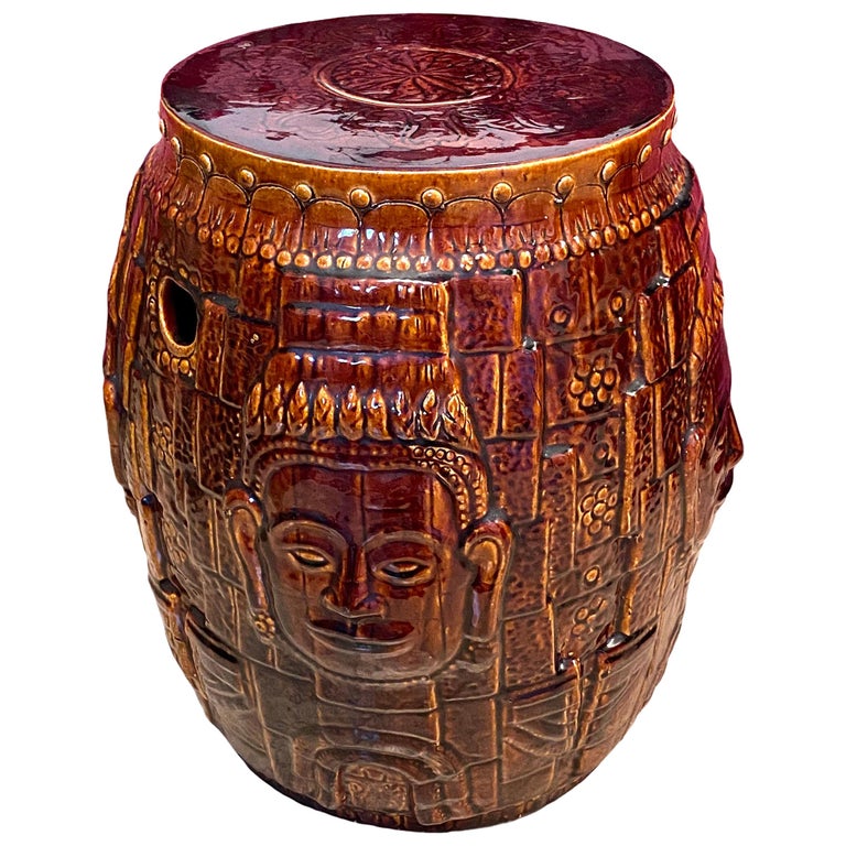 Beautiful Ceramic Buddha Garden Stool or Side Table Patio Decoration ...