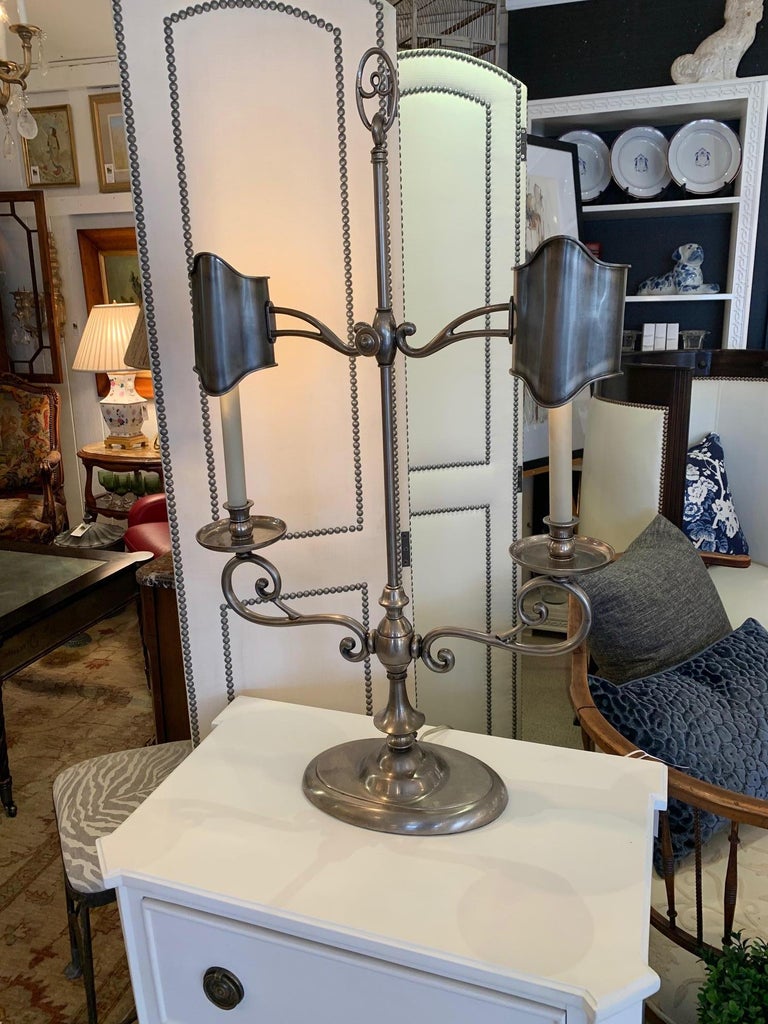 Beautiful Chapman Pewter Table Lamp For Sale at 1stDibs