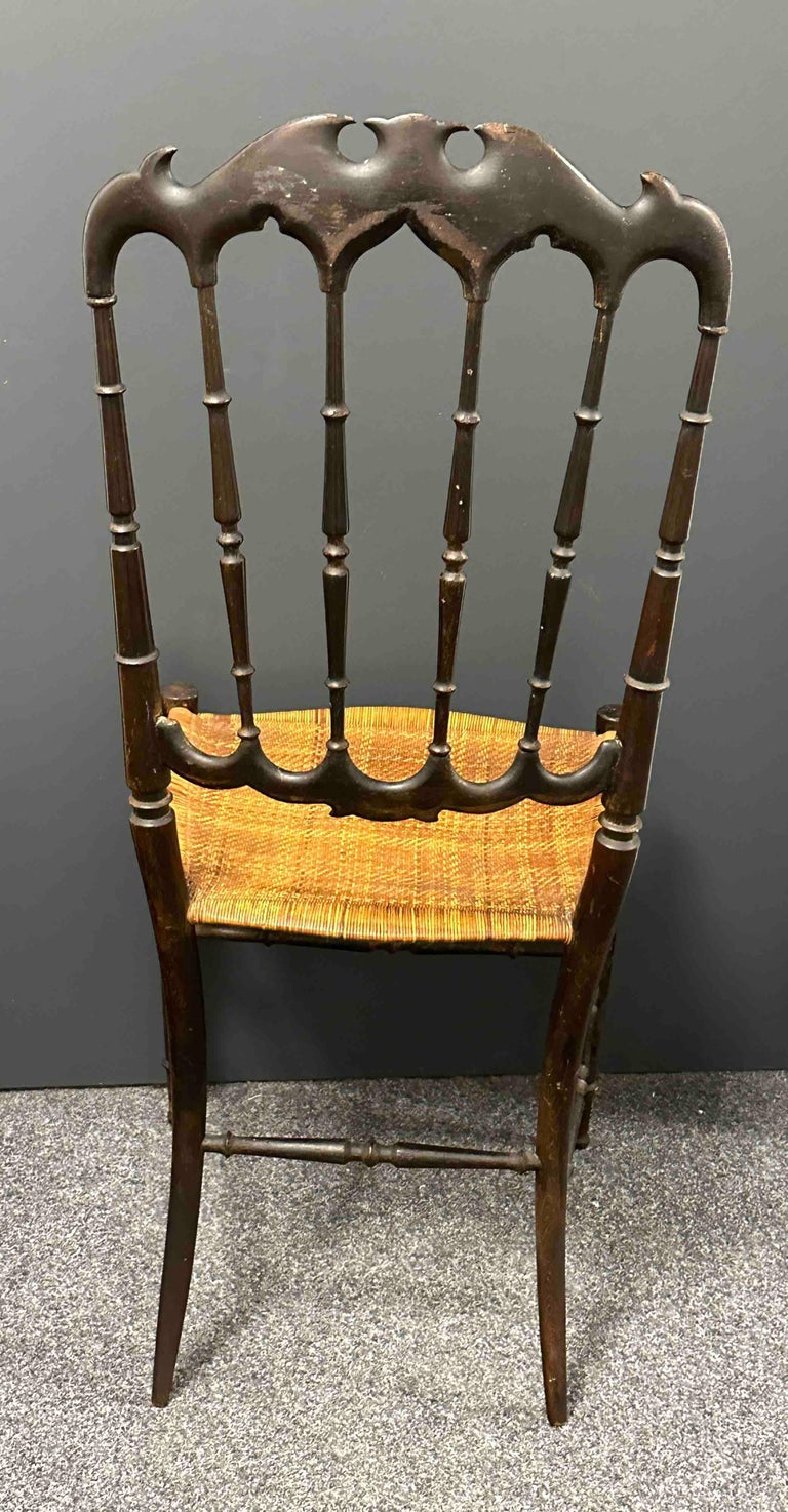 Beautiful Chiavari Wooden Chair Wicker Seat, Made in Liguria, Italy ...