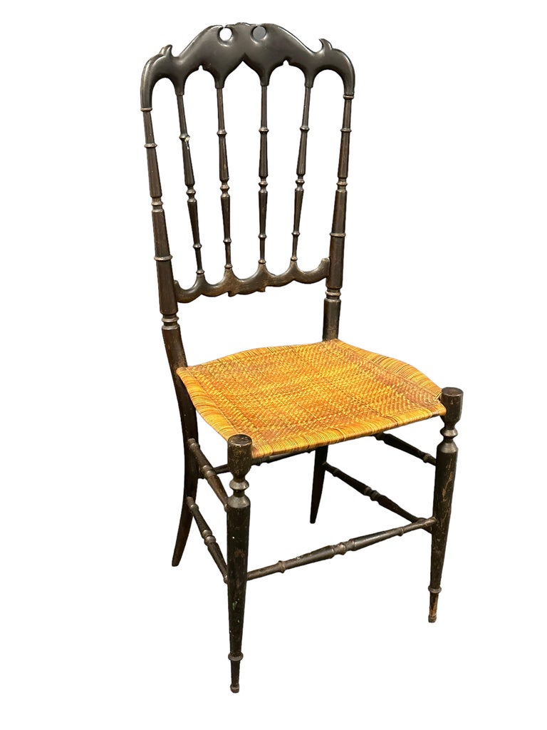 Beautiful Chiavari Wooden Chair Wicker Seat, Made in Liguria, Italy ...
