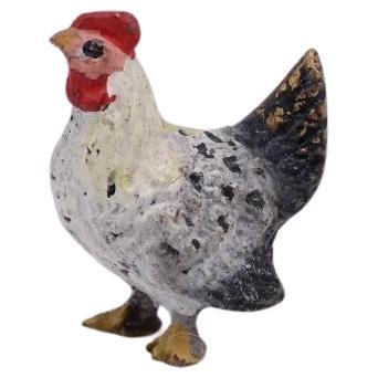 Beautiful Cold-Painted Austrian Vienna Bronze Rooster For Sale at 1stDibs