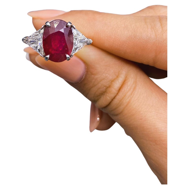 Customizable Beautiful Color Stone Cocktail Ring with Center Ruby and ...