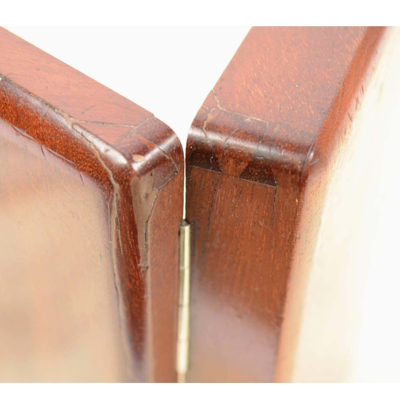 Beautiful Compasses Mahogany Box, 1858 at 1stDibs