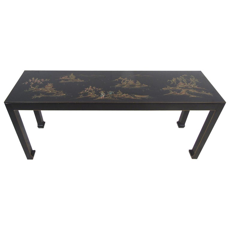 Beautiful Contemporary Asian Style Console Table For Sale at 1stDibs