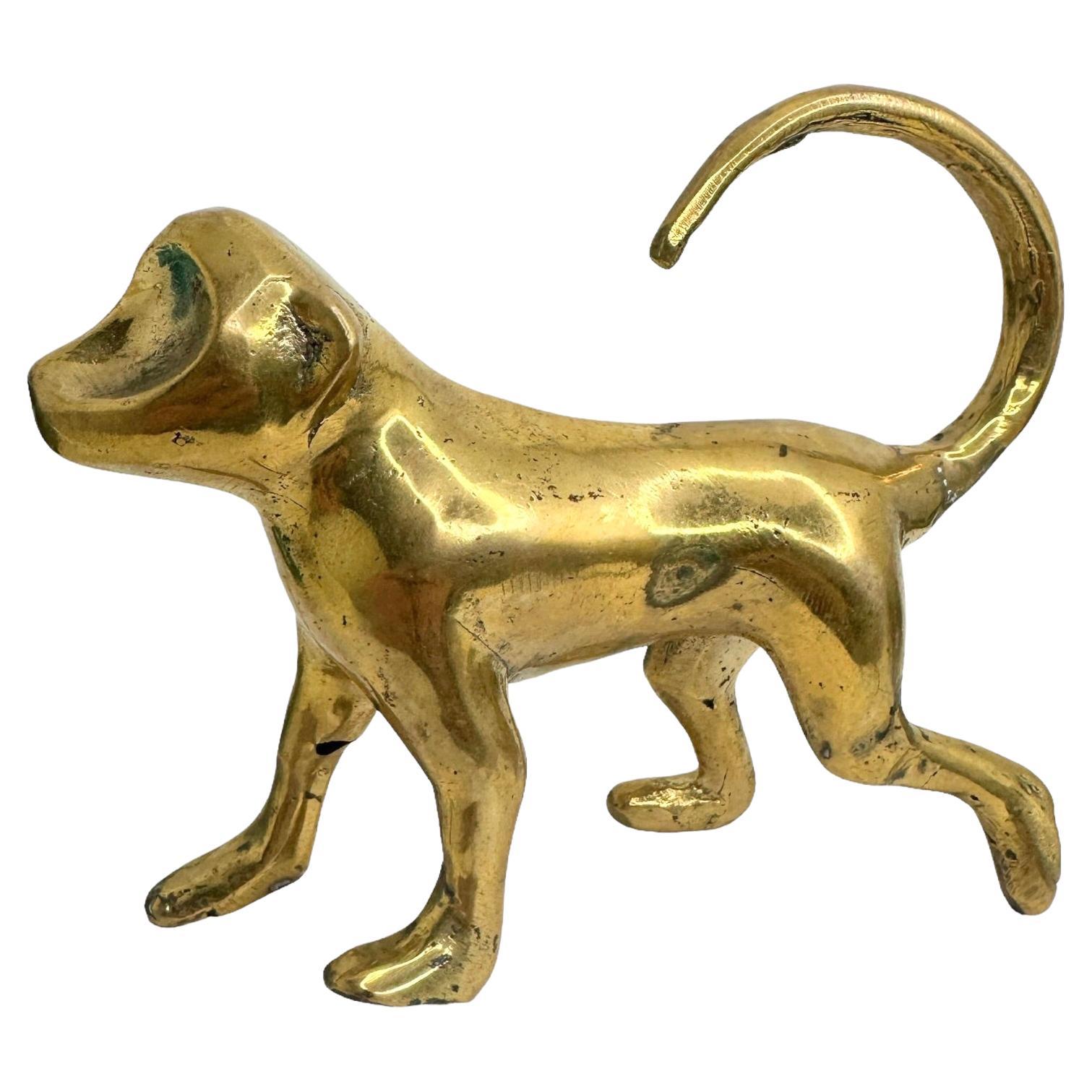 beautiful Cute Brass Monkey Sculpture Figure Statue Metal, Vintage ...