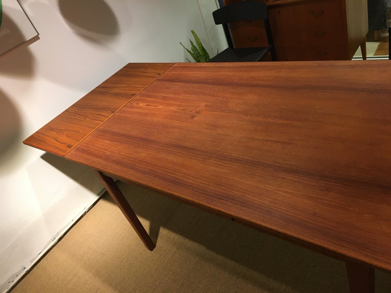 Beautiful Danish Teak Dining Table with Dutch Pull Out Plates For Sale ...