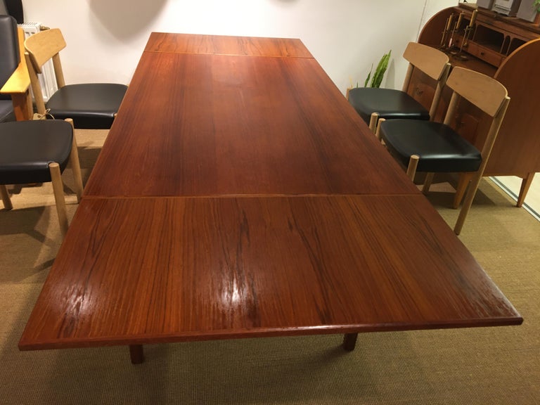 Beautiful Danish Teak Dining Table with Dutch Pull Out Plates For Sale ...
