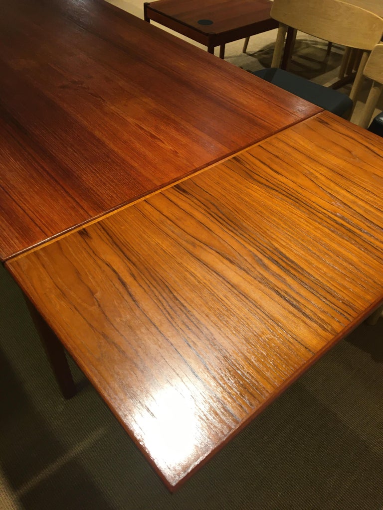 Beautiful Danish Teak Dining Table with Dutch Pull Out Plates For Sale ...