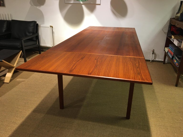 Beautiful Danish Teak Dining Table with Dutch Pull Out Plates For Sale ...