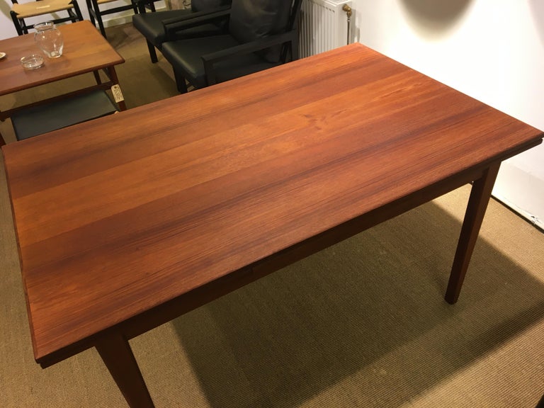Beautiful Danish Teak Dining Table with Dutch Pull Out Plates For Sale ...