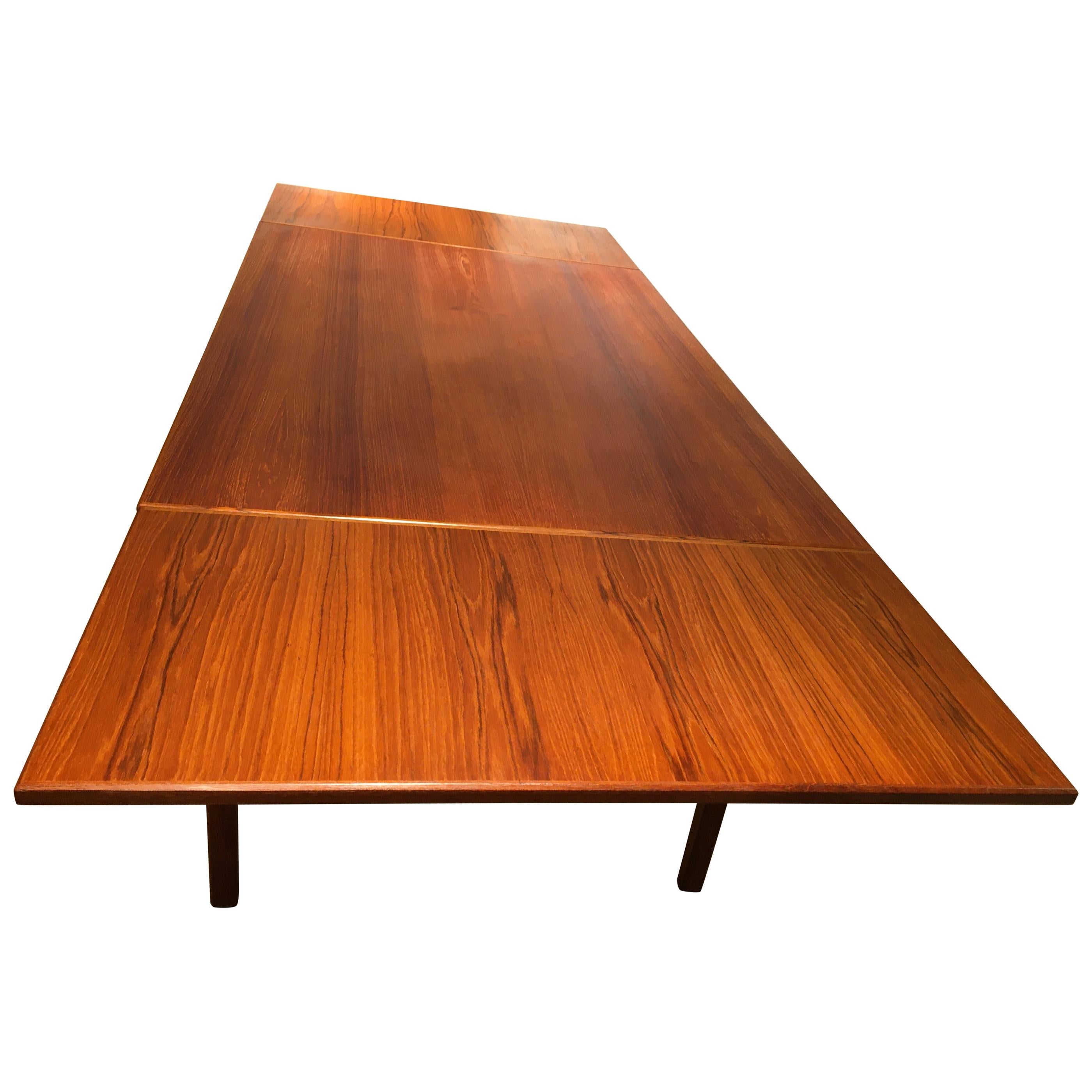 Beautiful Danish Teak Dining Table with Dutch Pull Out Plates For Sale ...