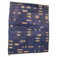 Midcentury Design Rare Geometric Carpet/Rug, 1950s For Sale at 1stDibs