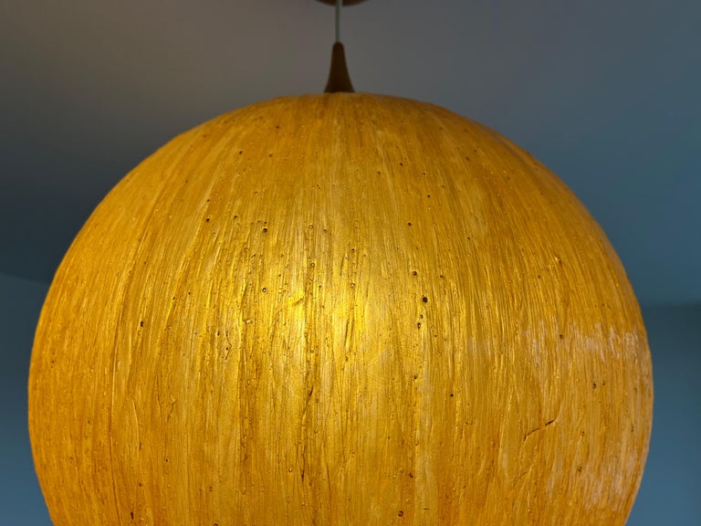 Beautiful design Midcentury Cocoon Resin pendant 1950s For Sale at 1stDibs