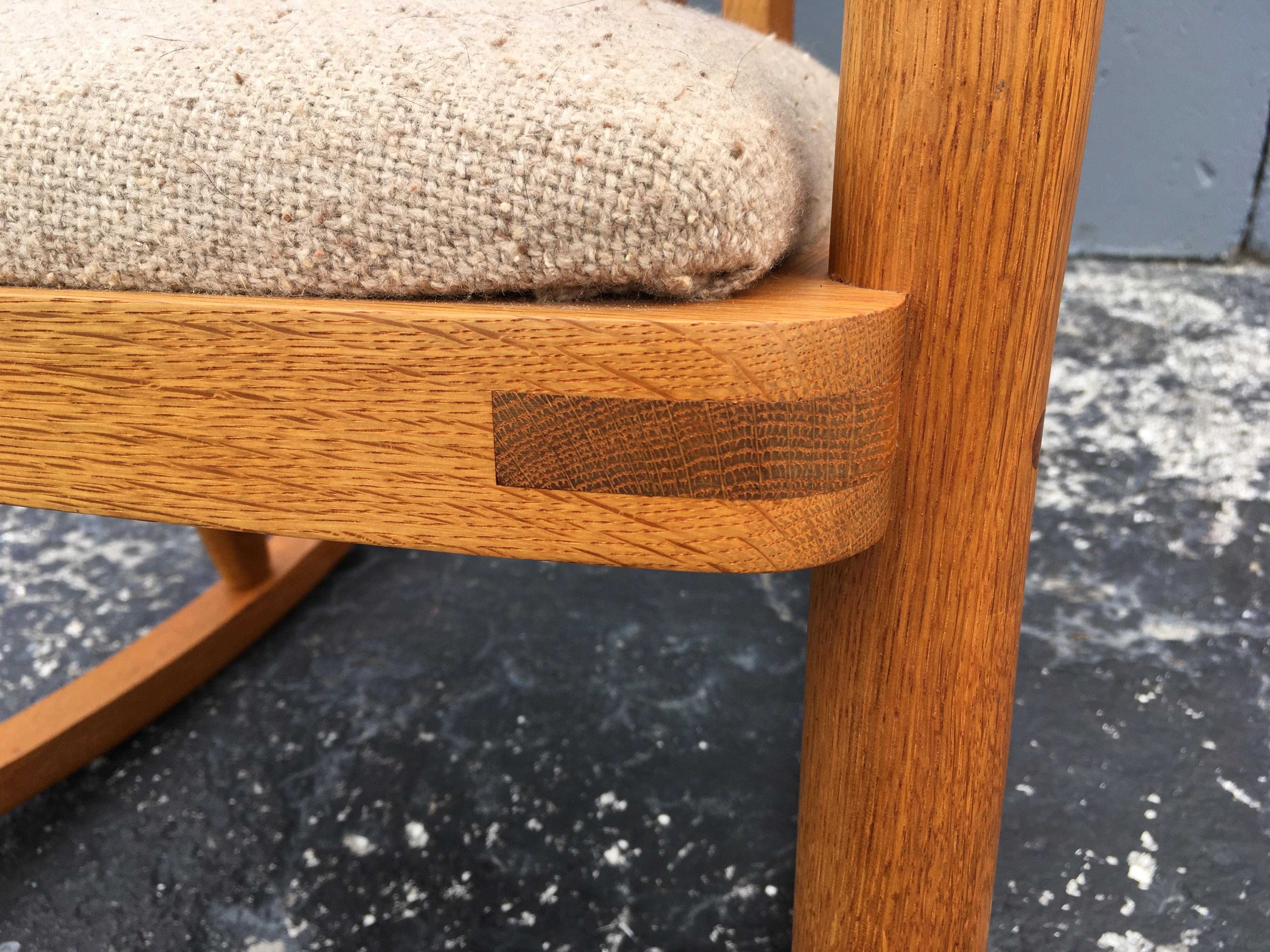 Beautiful Designer Craftsman Rocking Chair, White Oak, Fabric at ...