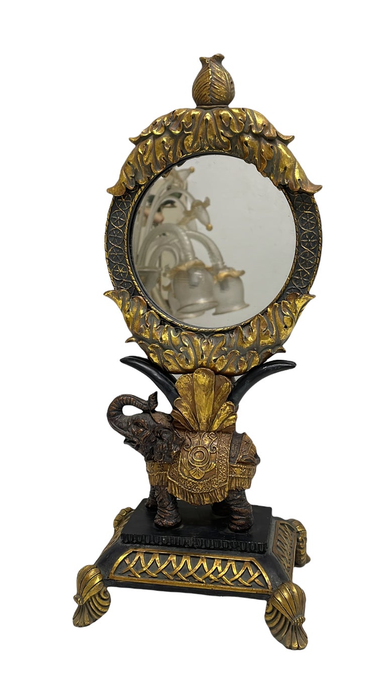 Beautiful Elephant Stand Vanity Table Mirror circa 1980s Germany at 1stDibs