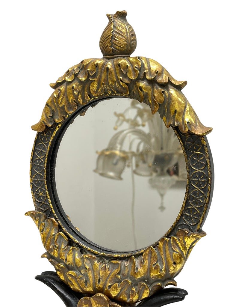 Beautiful Elephant Stand Vanity Table Mirror circa 1980s Germany at 1stDibs
