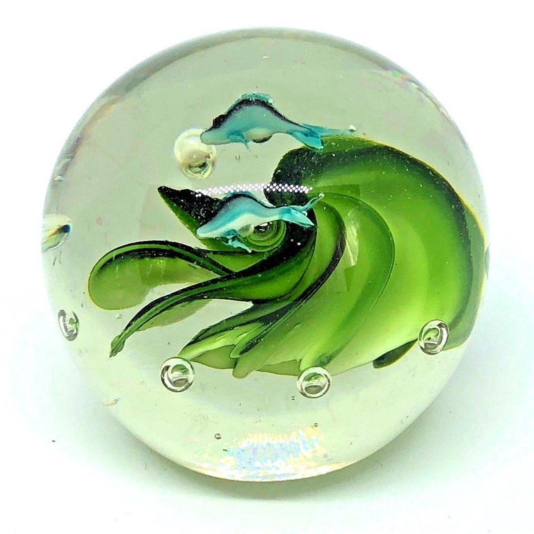 Beautiful Fish Murano Italian Art Glass Aquarium Paperweight at 1stDibs