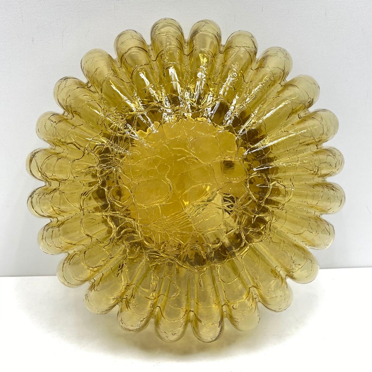 Beautiful Flower Shape Glass Flush mount by Doria Leuchten, Germany ...