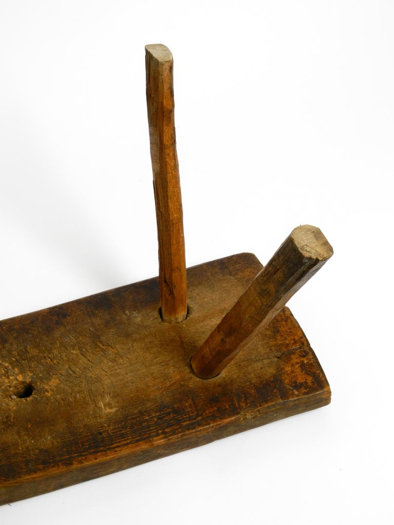 Beautiful Four-Legged Mid Century Solid Wood Stool with a Gorgeous ...